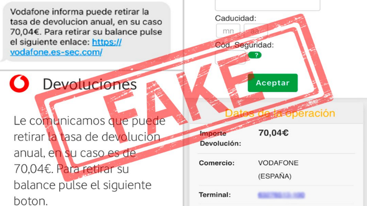 ¿Te ha llegado un SMS de Vodafone sobre una devolución? No lo abras, es ...