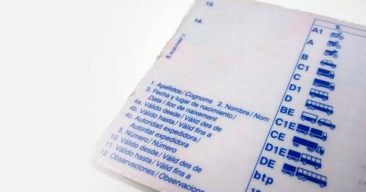 Todos los tipos de carnet de conducir que existen en España
